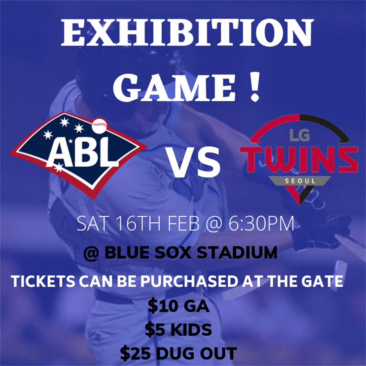 ABL and LG Twins Exhibition Game | Blacktown International Sports Park ...